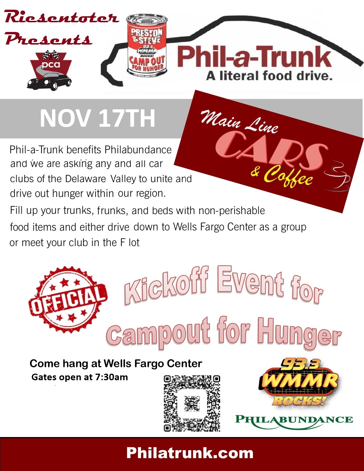 Phil – a Trunk Car Show Food Drive- Sunday Nov. 17th 2024